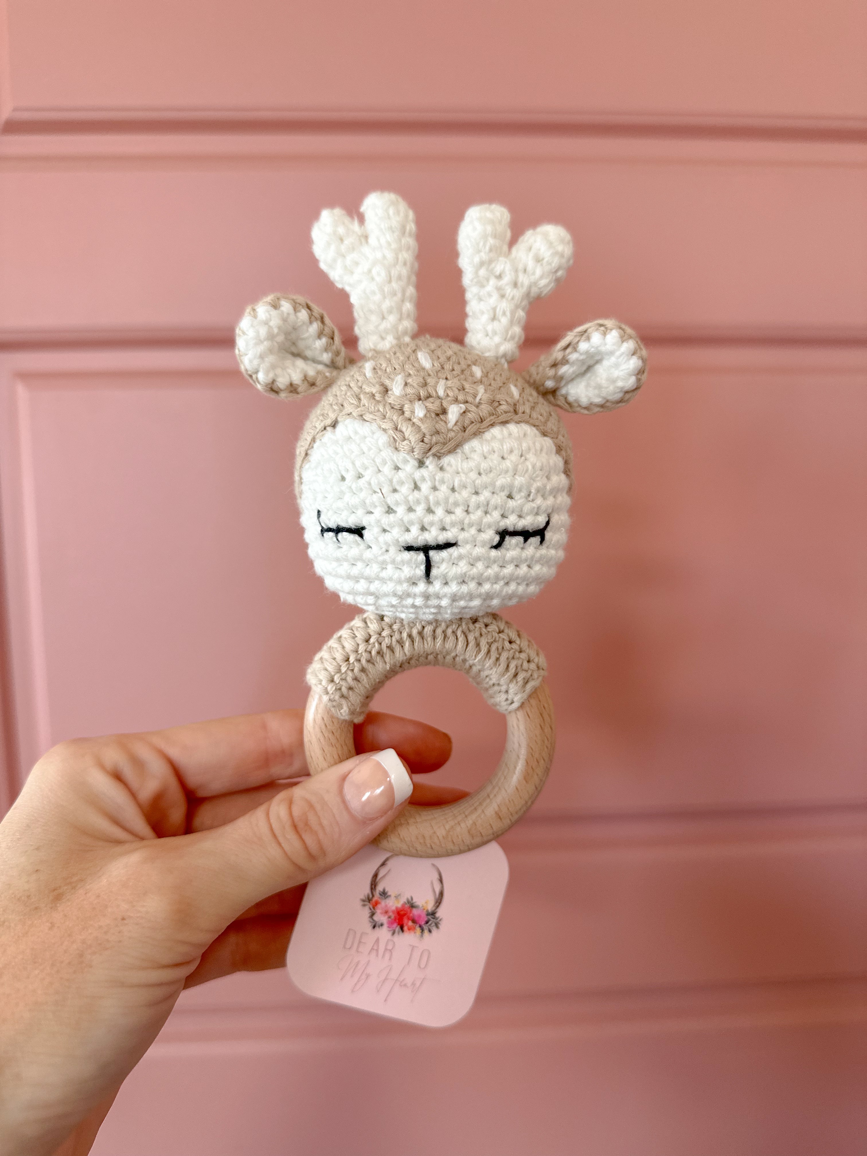 Hand Crochet Baby Deer Rattle – Dear To My Heart